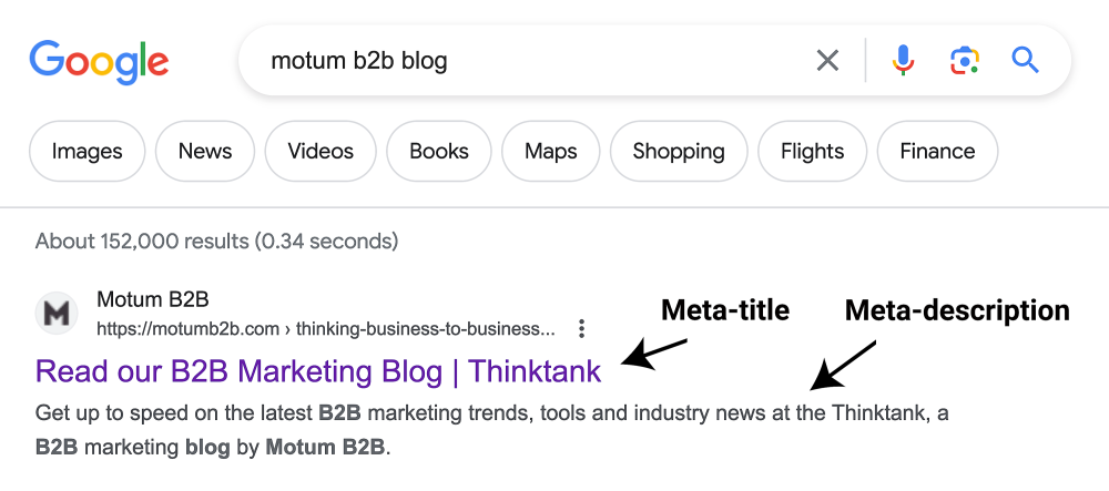 How to write effective metadata | Motum B2B